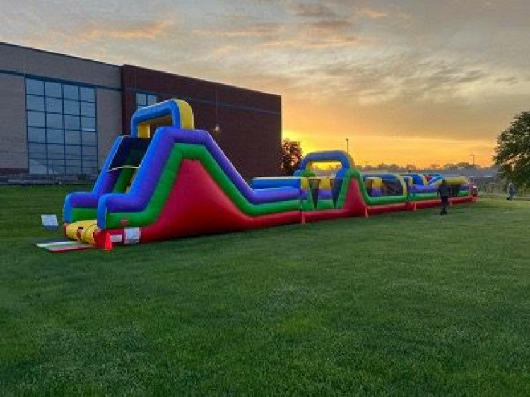 90Ft. Mega Retro Obstacle Course | Bouncing Fun Factory LLC Saint Cloud FL